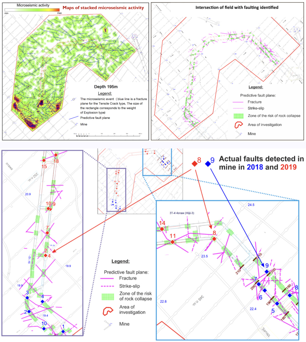 Identification of faults and rock mass collapse risks for mining ...
